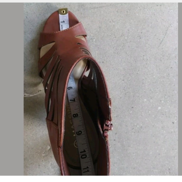 Massini | Shoes | New Brown Sandal Bootie Open Toe Massini 1 | Poshmark